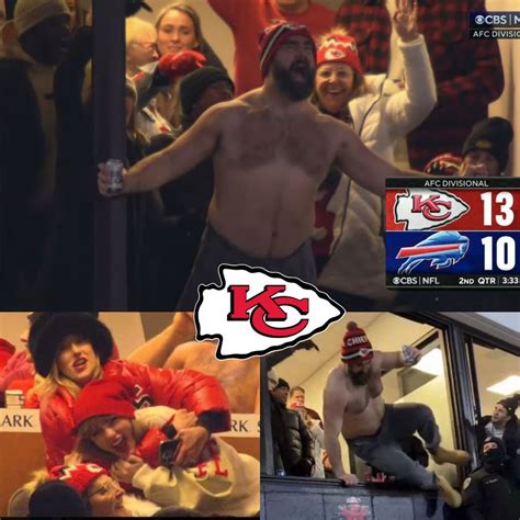 Jason Kelce Strips Off After Brother Travis Scores Touchdown During Playoff Game In Freezing