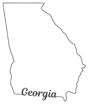 State Of Georgia Map Outline Davida Francoise