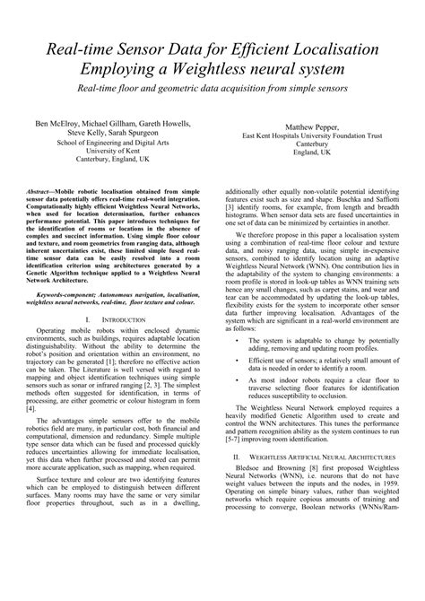 pdf real time sensor data for efficient localisation employing a weightless neural system
