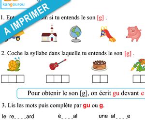 g gu Apprendre à lire