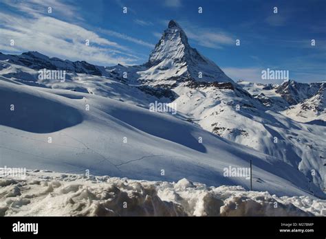 Winter Wonderland In Zermatt Matterhorn Switzerland Stock Photo Alamy