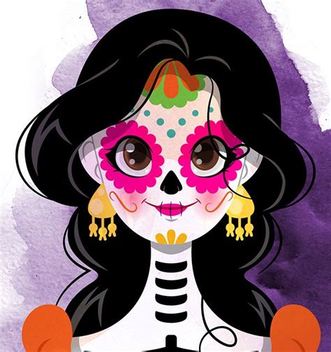 Día de muertos on Behance Dibujo dia de muertos Dia de muertos