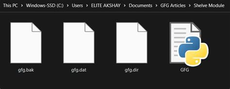 Python Shelve Module GeeksforGeeks