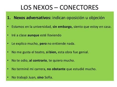 Ejemplos De Nexos O Conectores Adversativos Tareas Educativas The