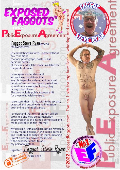 Faggot Steve Ryan Cock Lover Exposedfaggots