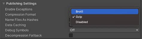Unity Manual Building And Running A WebGL Project