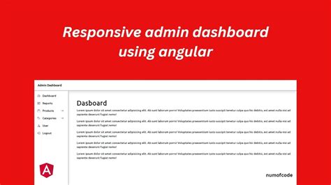 Build A Modern Admin Dashboard With Angular Angular Tutorial
