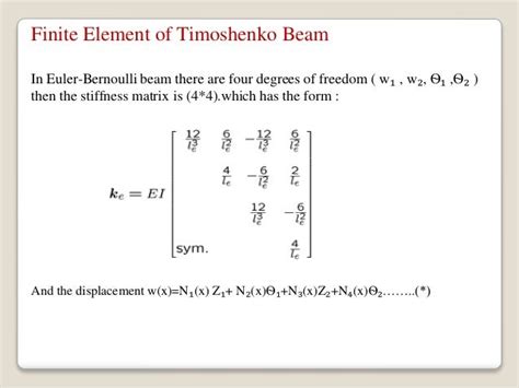 timoshenko beam element