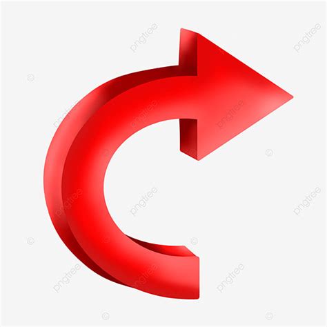 Red Curved Arrow Png