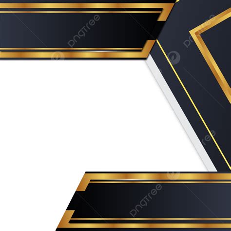 Abstract Black Gold Geometric Business Border Black Gold Business
