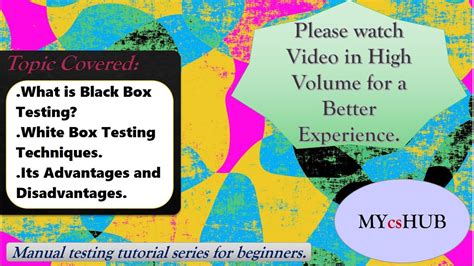 What Is Black Box Testing Black Box Testing Manual Testing