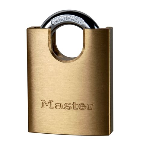Cadenas à clé en laiton massif largeur de 50 mm avec anse protégée