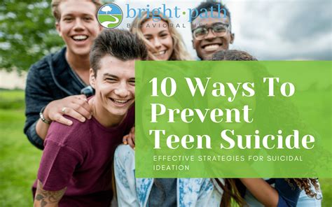 Strategies To Prevent Teen Suicide Suicidal Ideation