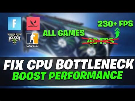 How To Fix CPU Bottleneck Fix Stutters Freezing Increase GPU