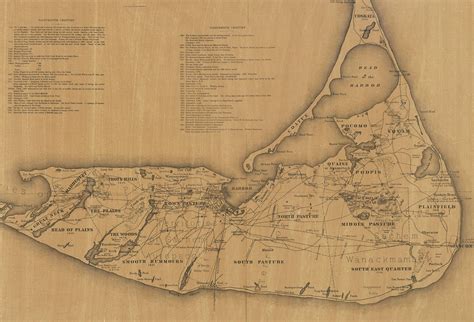 The Largest Best Known And Most Useful Nantucket Map Crosby Rare