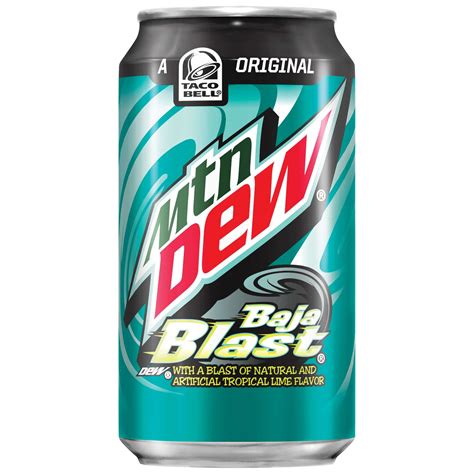 Mountain Dew Baja Blast Lime Soda Fl Oz Cans Walmart