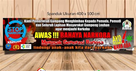 Cetak Spanduk Narkoba Acehgrafis