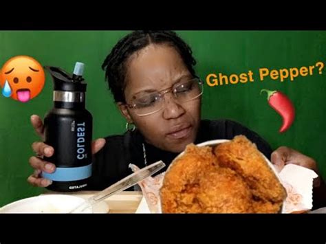 POPEYES NEW GHOST PEPPER WING REVIEW Mukbang OhEmGeeYee Epic Fail