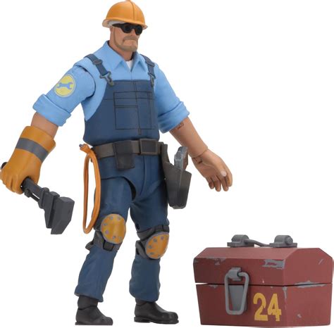 Blu Engineer Team Fortress Neca Action Figure Amazon Co Uk Toys Games