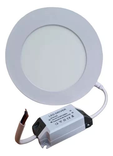 Panel Plafon Led Embutir W Redondo Luz Led Techo Fr A