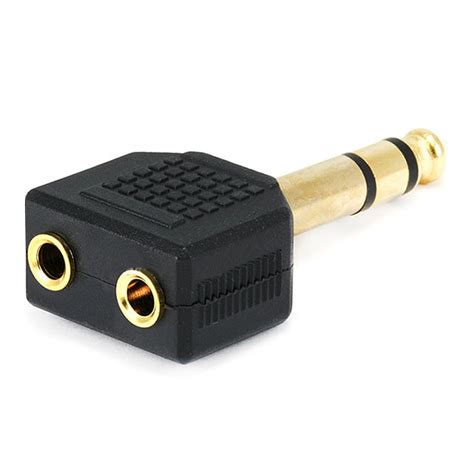 Adaptateur Jack 6 35mm mâle stéréo vers 2x Jack 3 5mm femelle stéréo