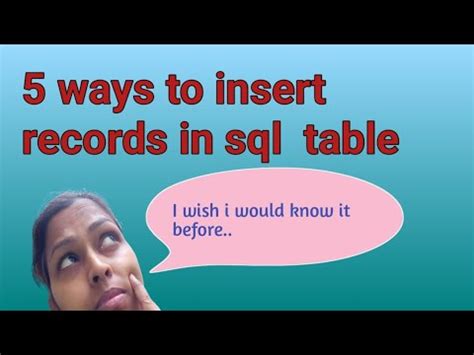 5 Ways To Insert Multiple Records In A SQL Server Table YouTube