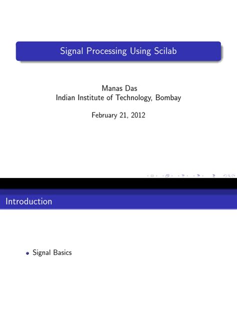 signal processing and filter design using scilab pdf discrete fourier transform sampling