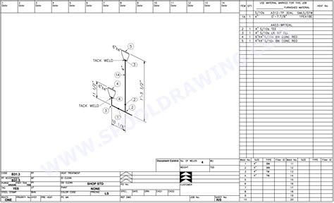 Pipe Spool Shop Drawing Pipe Spool Shop Drawing Detailing Drafting