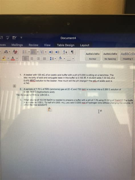 Solved Document4 Ces Mailings Review View Table Design Chegg
