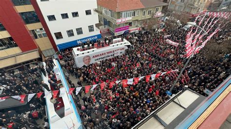 Yenimahalle de coşkulu kalabalık Mansur Yavaş tan miting gibi SKM açılışı