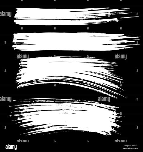 Black Ink Vector Brush Strokes Background Vector Illustration Grunge