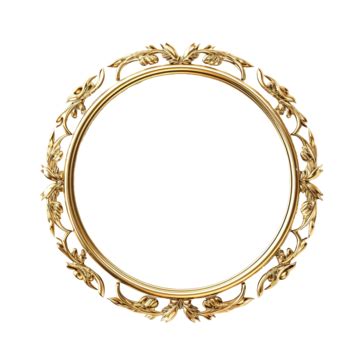 Golden Round Border Frame Circle Border Round Border Gold Circle