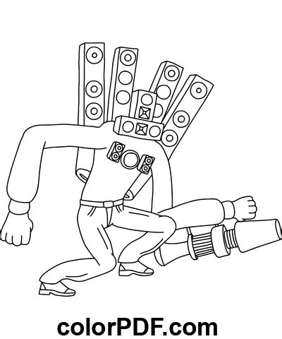 Titan Speakerman Skibidi Jeu De Toilette Coloriages Et Livres En PDF