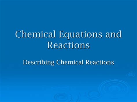 PPT Chemical Reactions And Equations PowerPoint Presentation Free