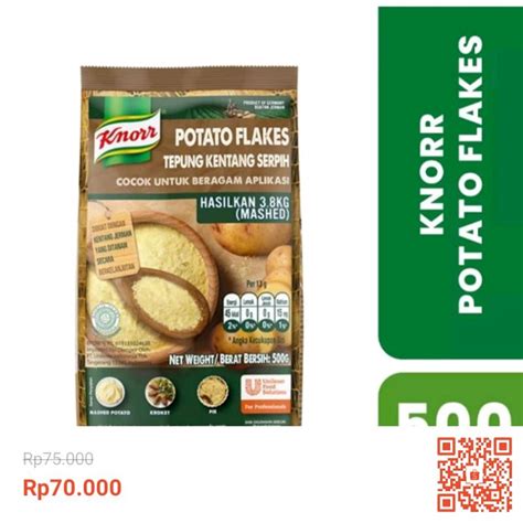 Jual Knorr Tepung Kentang Potato Flakes 500gr Shopee Indonesia