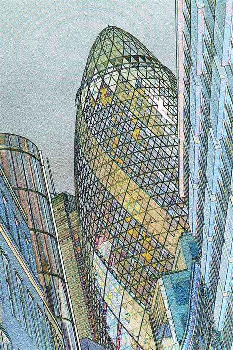 The Gherkin London Digital Art By David Pyatt Fine Art America
