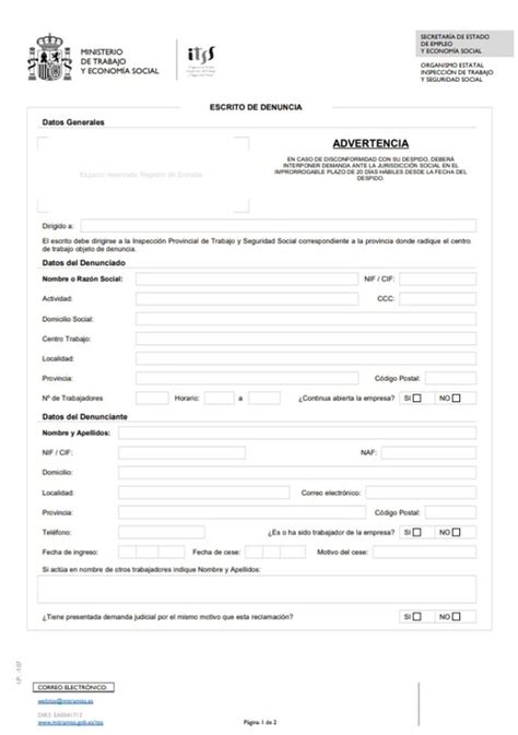 Cómo Presentar el Modelo de Denuncia Inspección de Trabajo 2022