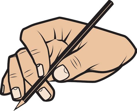 Premium Vector Writing With A Pencil Hand Gesture Isolated On