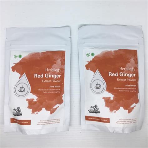 Jual Herbilogy Red Ginger Jahe Merah Extract Powder Shopee Indonesia