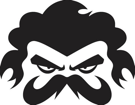 Menacing Tempest Cartoon Cloud Vector Design Fuming Cumulonimbus Black