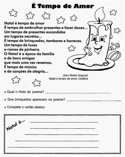 Atividades de Natal Textos para interpretação Atividades Escolares