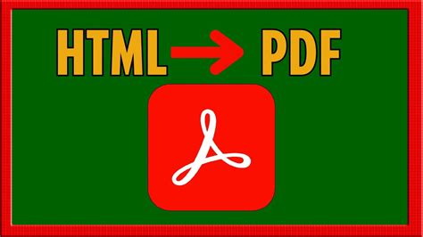 how to convert html to pdf in adobe acrobat 2024 youtube