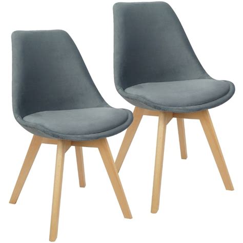Kit 2 Cadeiras Charles Eames Leda Veludo Luisa Saarinen Estofada Base