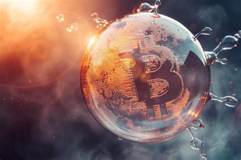 Premium Ai Image Bitcoin Suspended In Air Surrounded By Bubbles