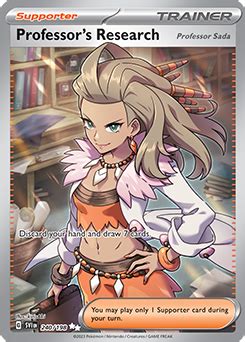 Professors Research Professor Sada Scarlet Violet TCG Card