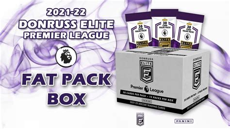 2021 22 PANINI Donruss Elite Premier League Soccer Cards FAT PACK BOX