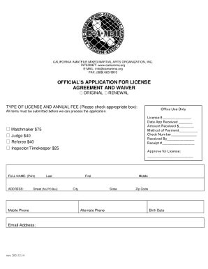 Fillable Online PROMOTER APPLICATION FOR LICENSE Fax Email Print