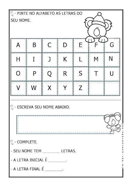 Atividades Escolares Escrita Do Nome Próprio Education Word search