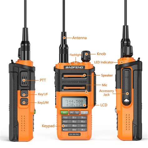 Baofeng Uv R Pro Radio Waterproof Long Distance Dual Band Walkie