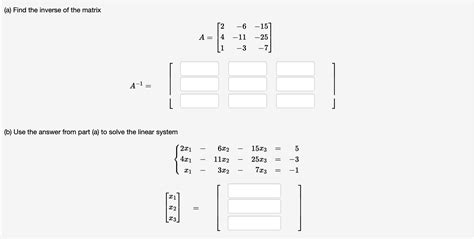 solved a find the inverse of the matrix